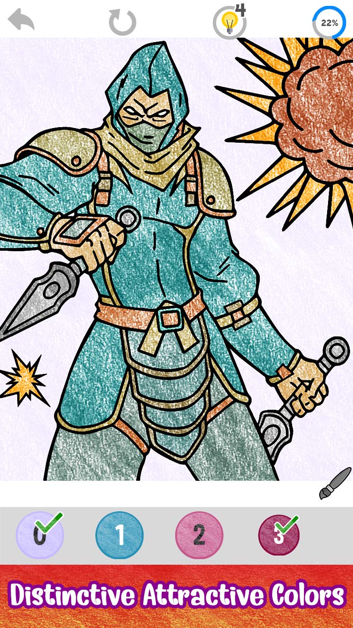 Ninja Color by Number - Adult Paint + Glitter + Crayon + Oil Paint ...