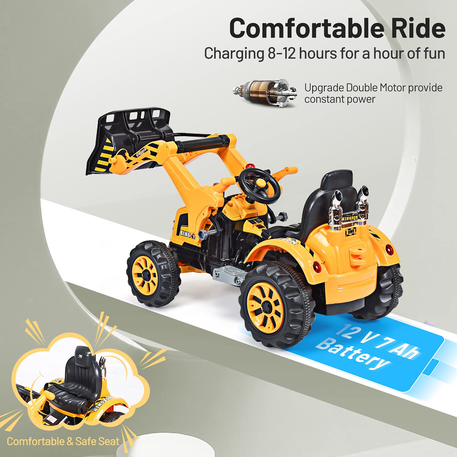 12 volt ride on backhoe online