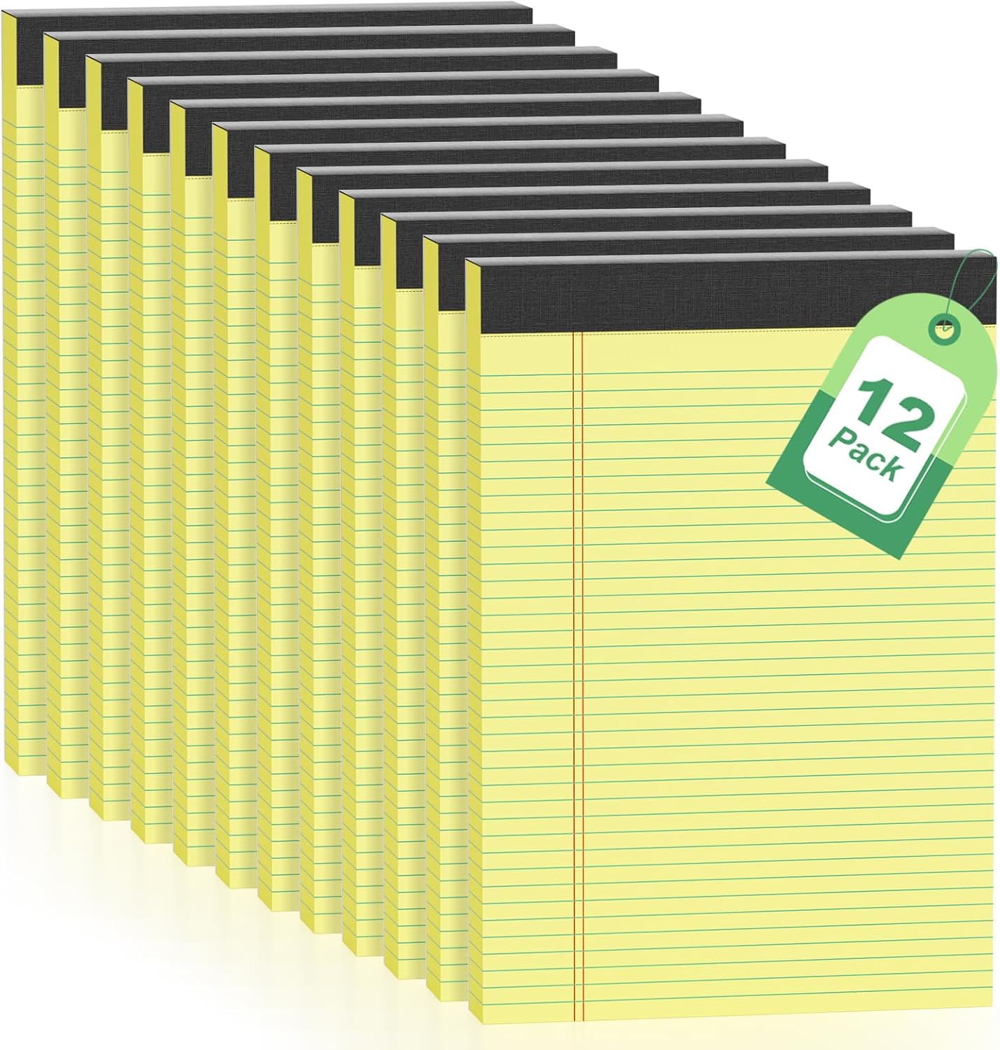 Amazon.com : 12 Pack Yellow Note Pads 21lb Legal Pads 8.5 x 11 In ...
