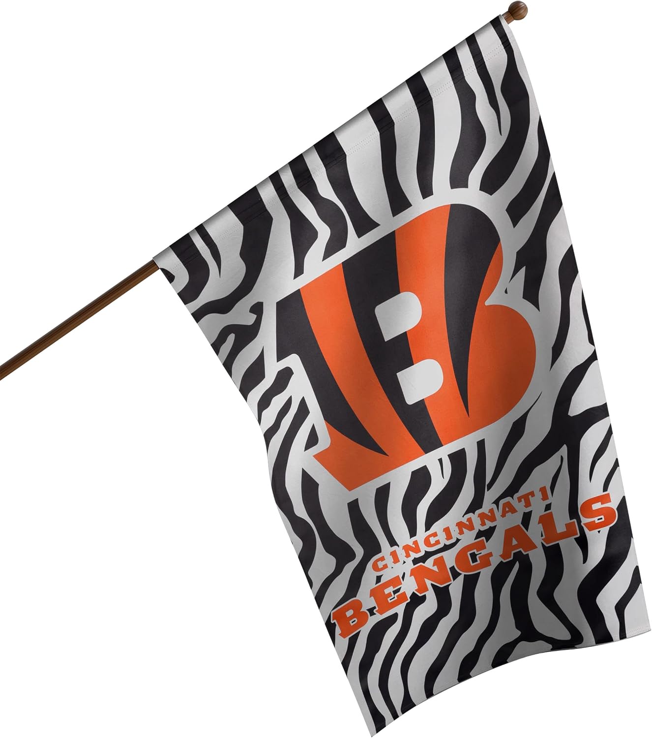 Amazon.com : FOCO Cincinnati Bengals NFL White Stripe Big Logo Vertical ...