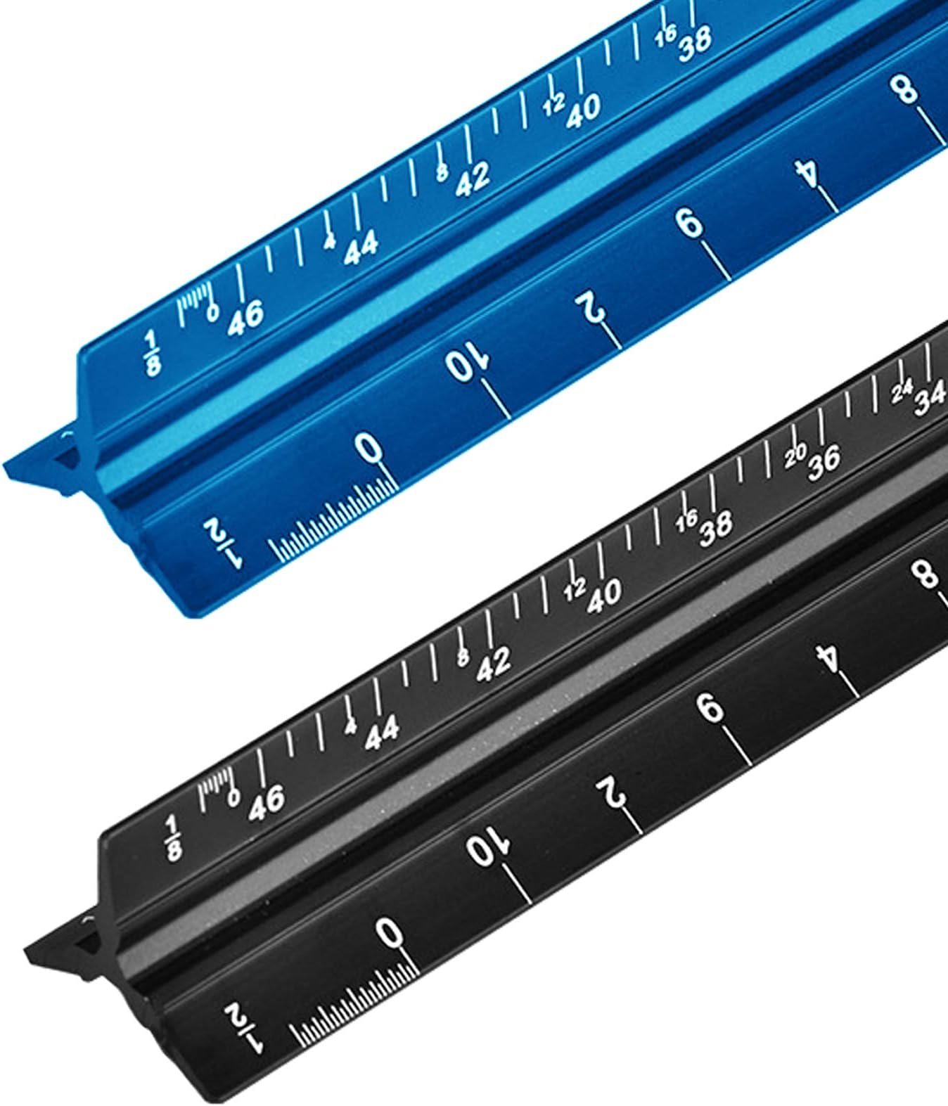 OwnMy 30CM Solid Aluminum Metric Triangular Architect Scale Ruler Set ...