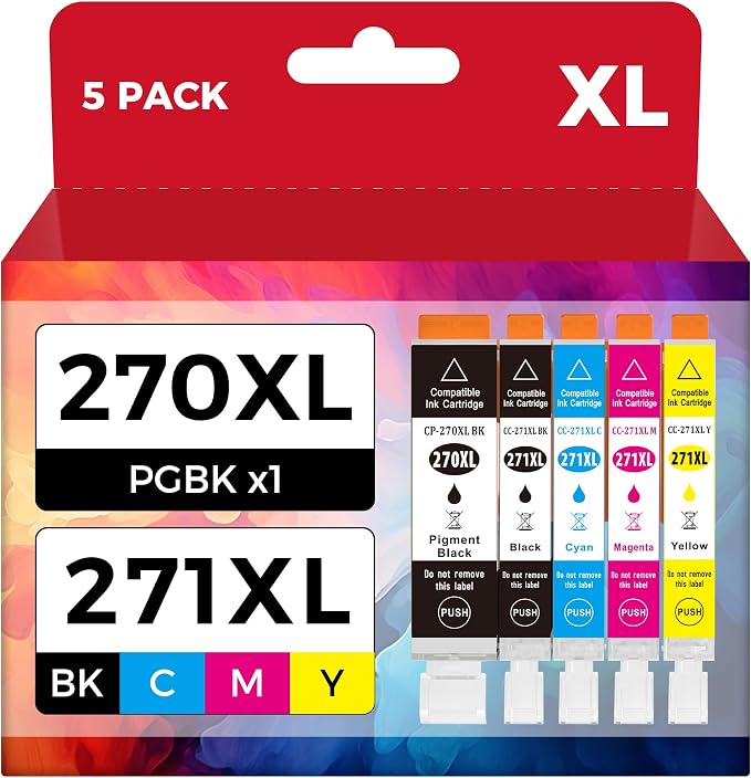 Amazon.com: KOTANG PGI-270XL CLI-271XL 5 Color Value Pack Replacement ...