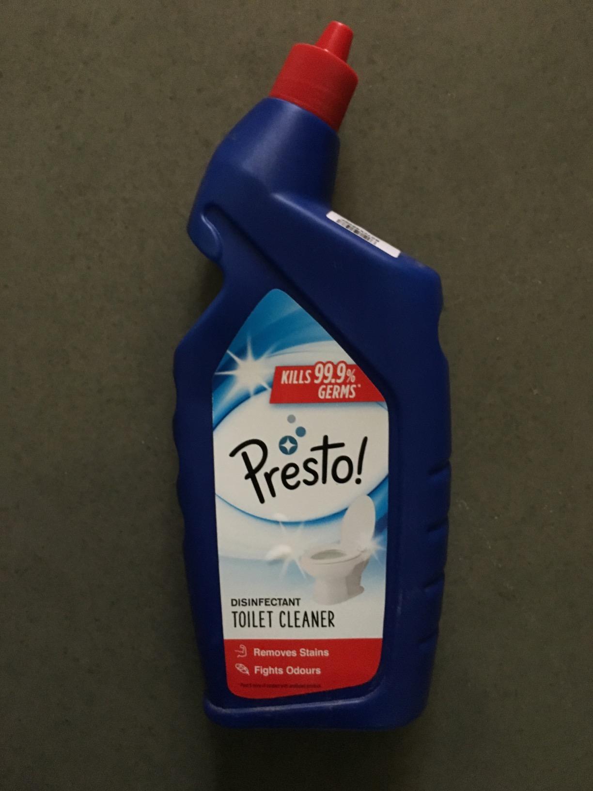 Amazon Brand - Presto! Toilet Cleaner Bleach Disinfectant (White ...