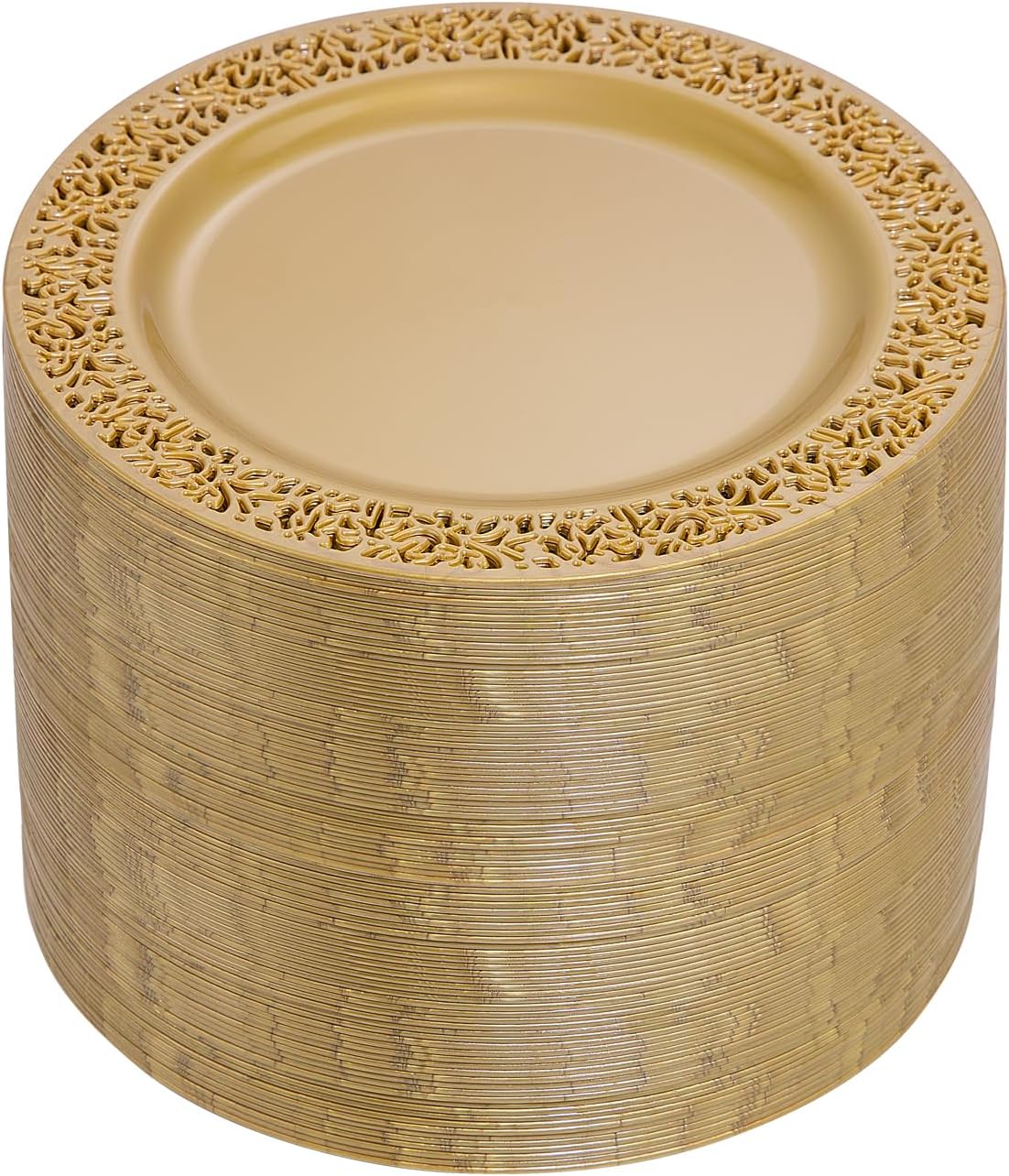 Amazon.com: Zopeal 100 Pcs Gold Dessert Plates 6 Inch, Lace Design ...
