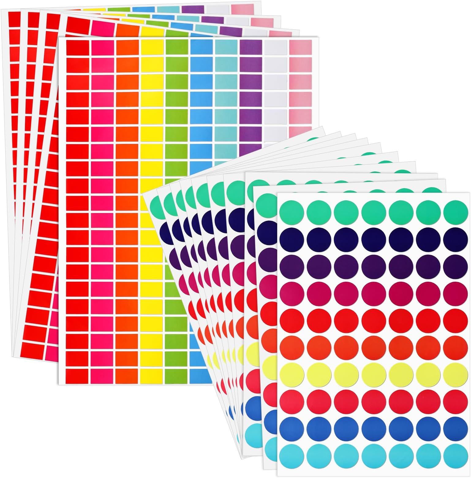 Amazon.com: 1700 Pcs Dot Stickers 1.9 cm Removable Labels Color Coding ...