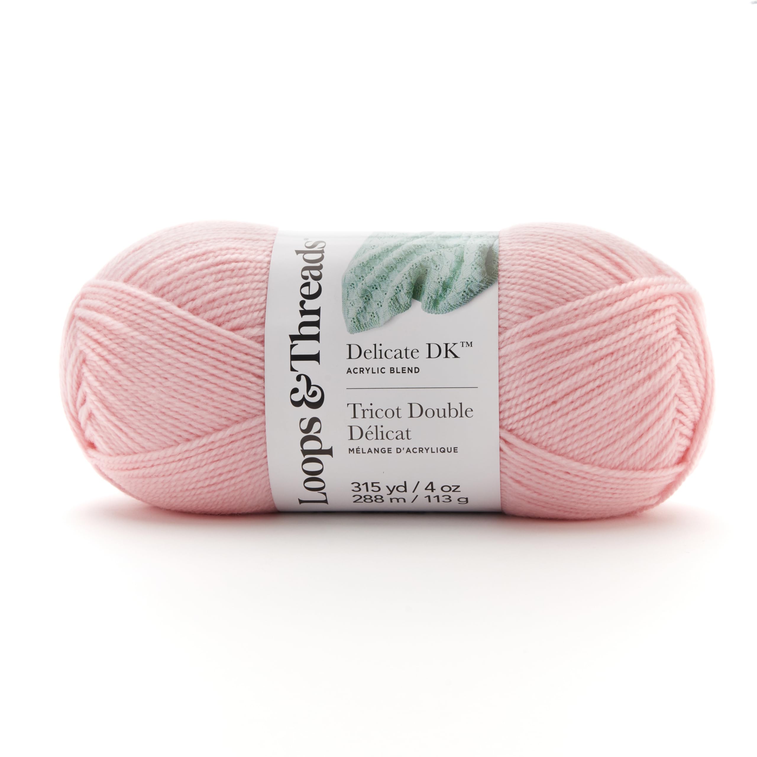 Amazon.com: Delicate DK Yarn by Loops & Threads - Yarn for Knitting ...