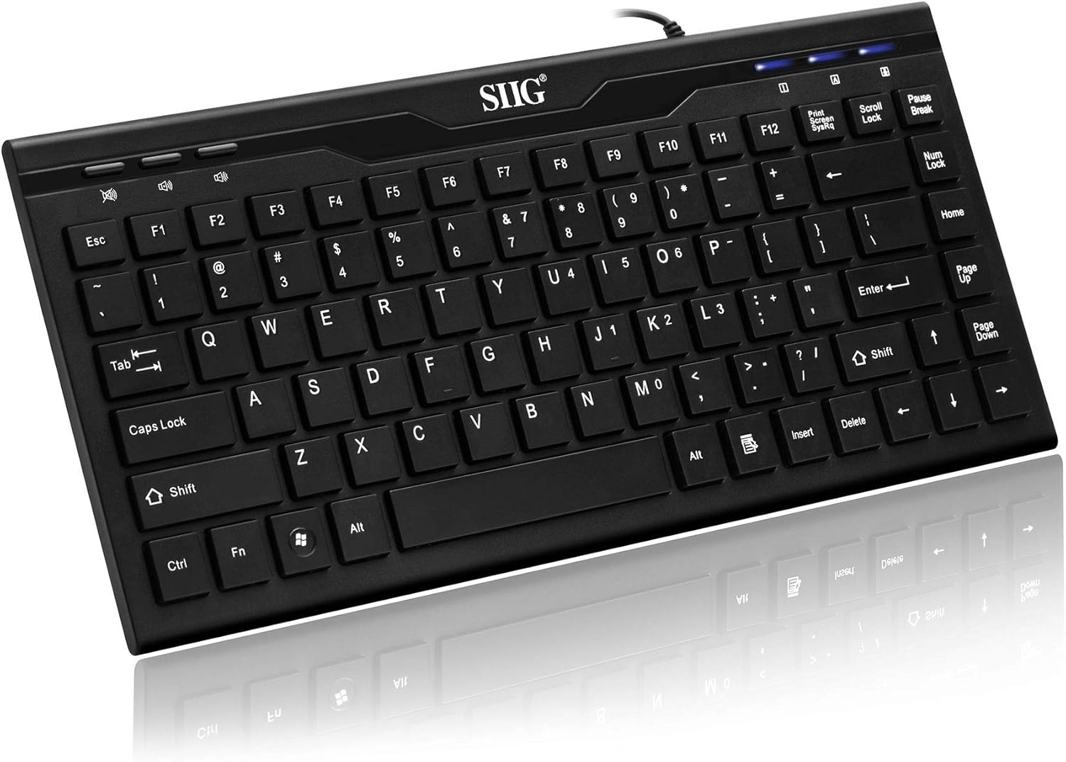 Amazon.com: SIIG JK-US0N12-S1 Mini Compact Keyboard with 87-Keys - USB ...