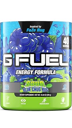 Amazon.com: G Fuel Sour Blue Chug Rug Energy Powder Inspired By FaZe ...