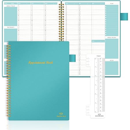 Regolden-Book Appointment Planner Book Undated Hourly Schedule Planner ...