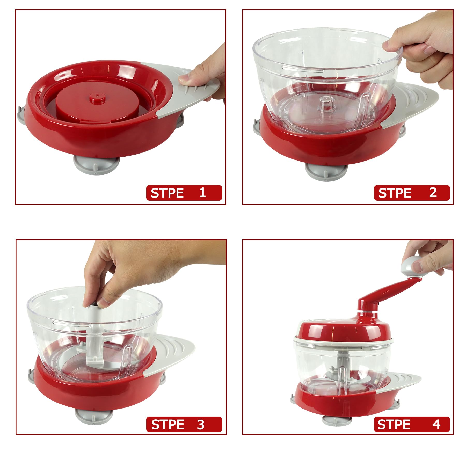 Snapklik.com : Manual Food Processor,Hand Powered Crank Food Processor ...