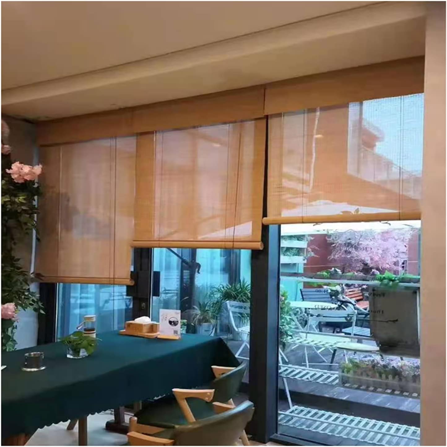 ASDQWER Bambu Stor Perde, Bambu Panjurlar, Bambu Dış Mekan Stor ...