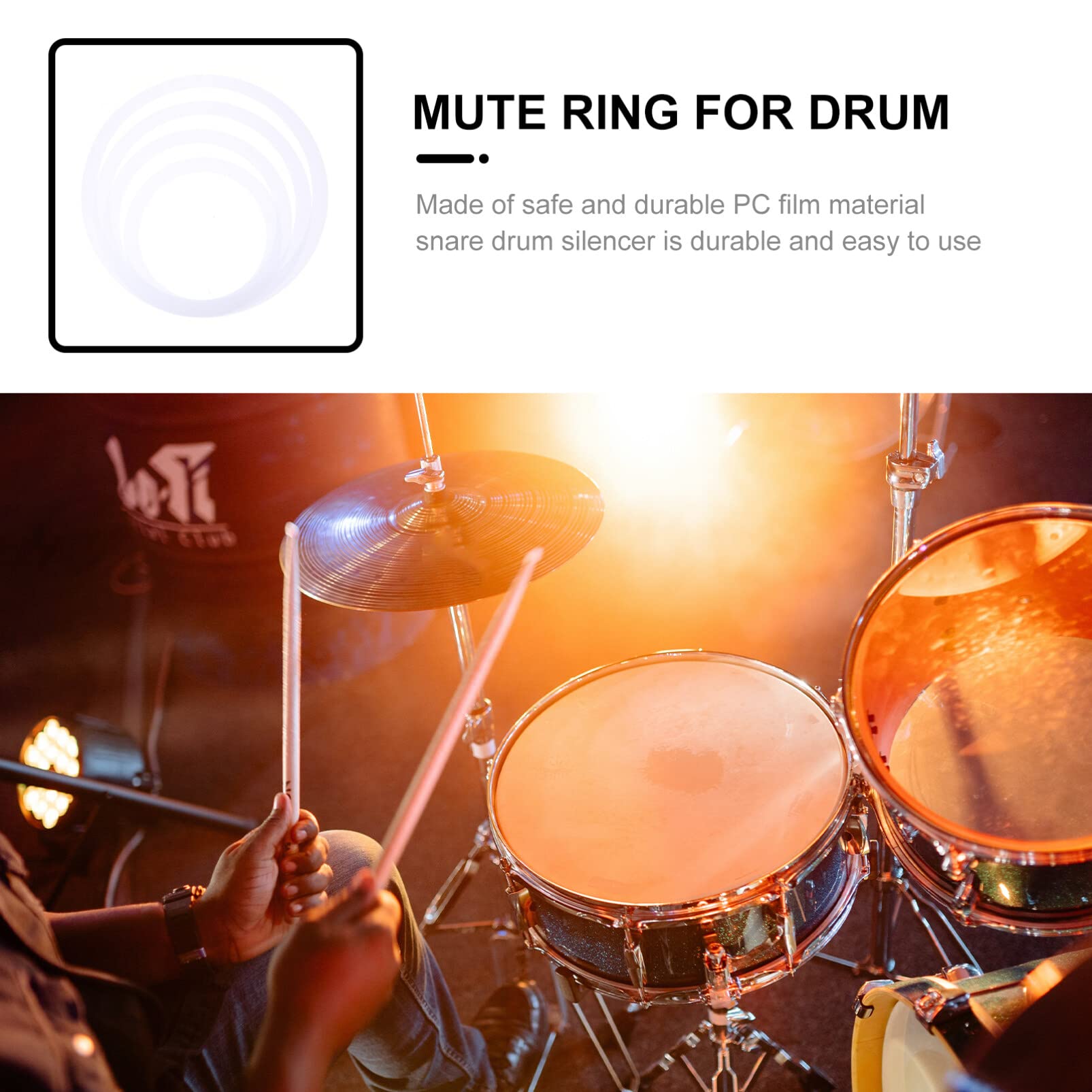 Snapklik.com : Snare Drum 4pcs Drum Mute Ring Drum Muffler Dampening ...