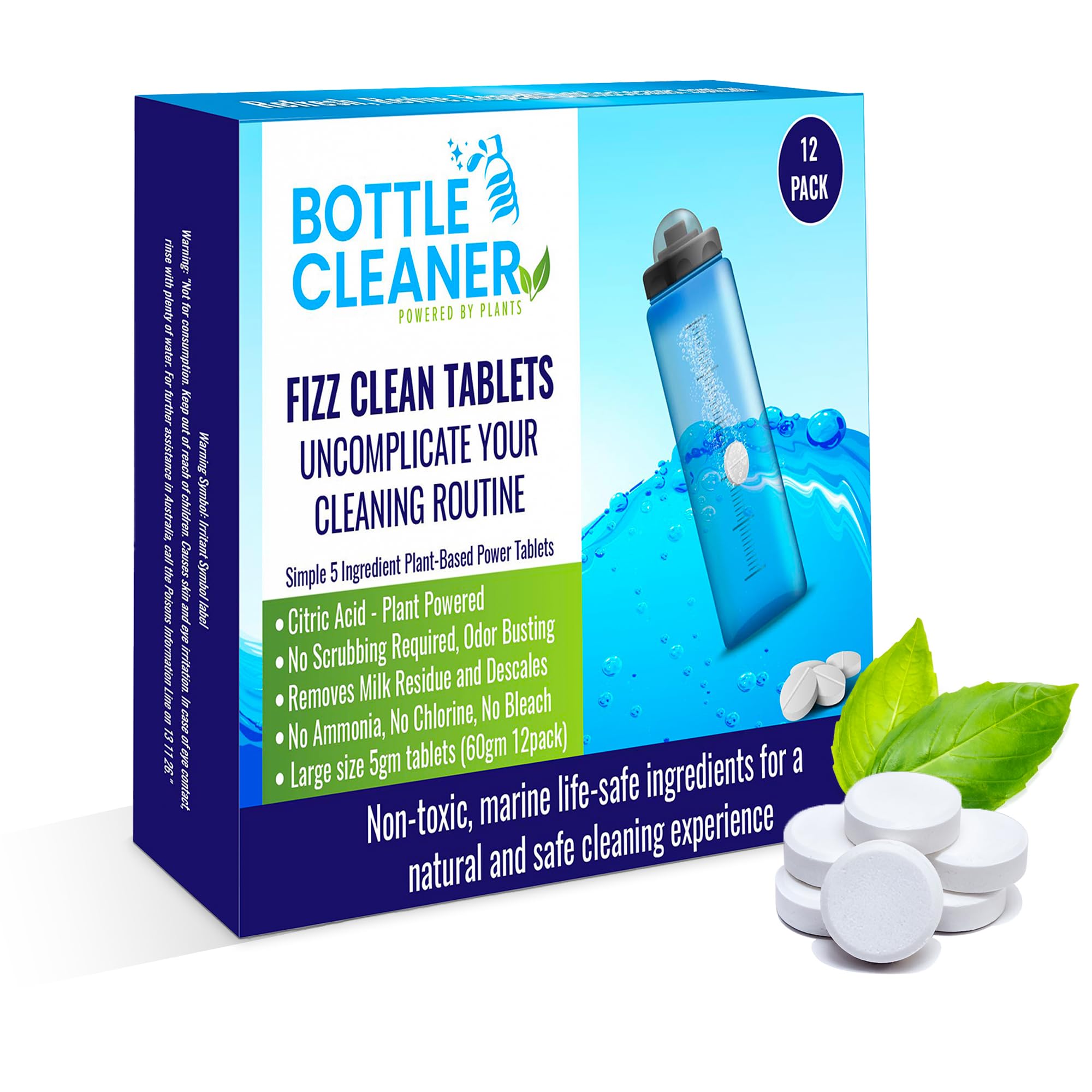 Amazon.com: Bottle Cleaning Tablets | All Natural Fizz Clean | Removes ...