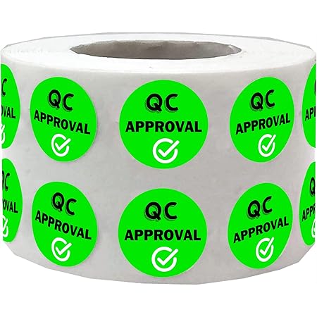 Amazon.com : 1 inch QC Approval Labels Green Inventory Quality Control ...