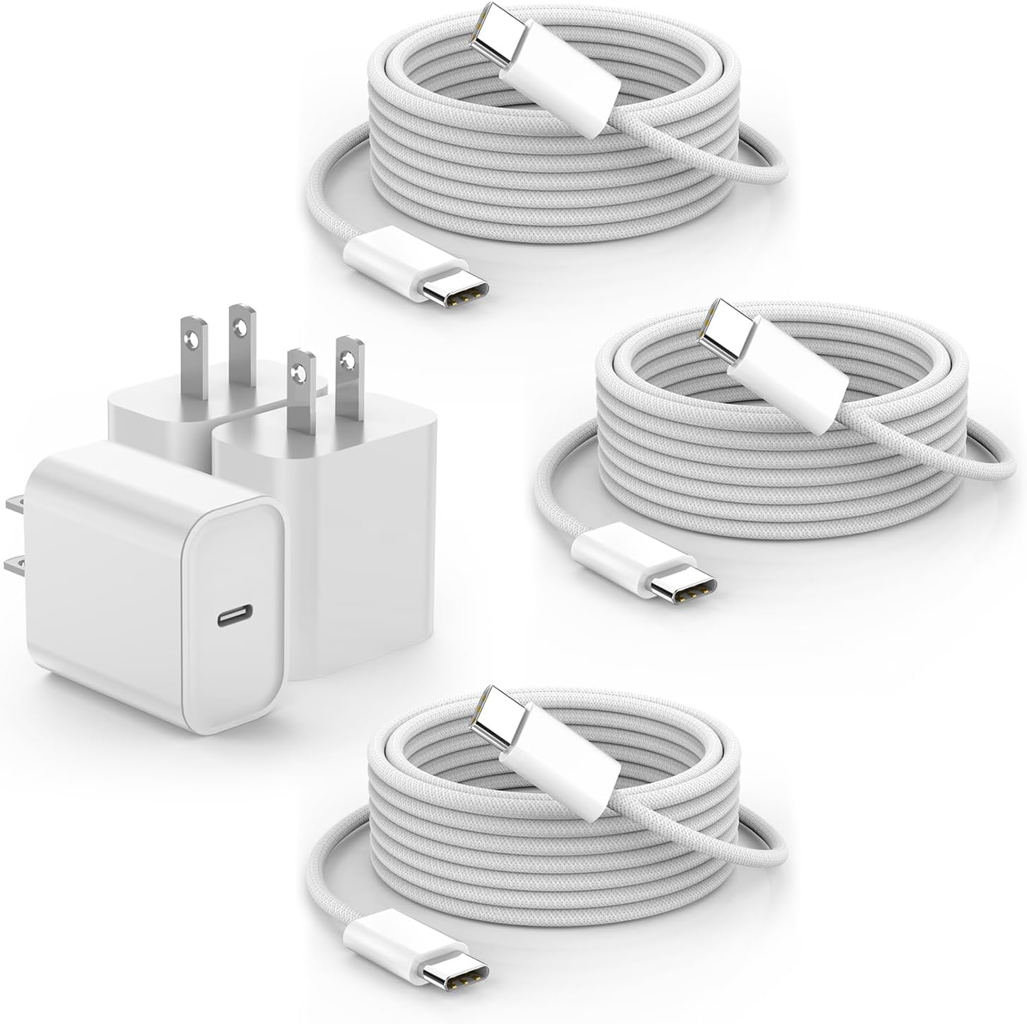 Amazon.com: iPhone 16 15 Charger Fast Charging 3+3Pack 20W USB C Wall ...