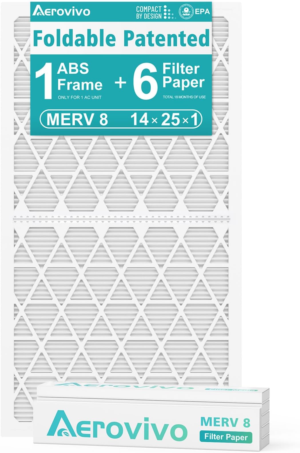 Filtrete 14x25x1 Air Filter, 3M MERV 5 HVAC AC Furnace Filter ...