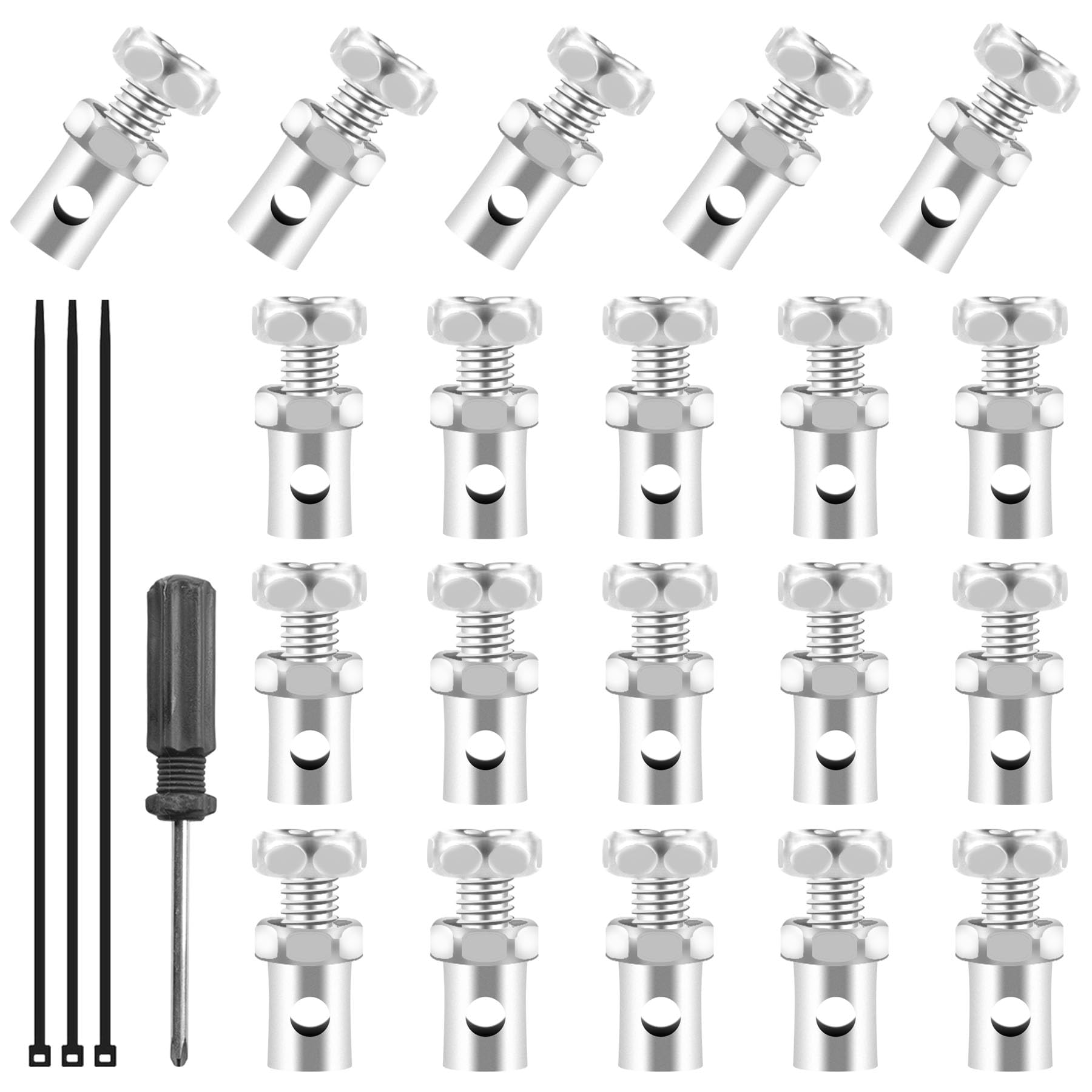 Snapklik.com : CIOM Universal 20pcs Brake/Throttle Cable Ends:1/8 ...