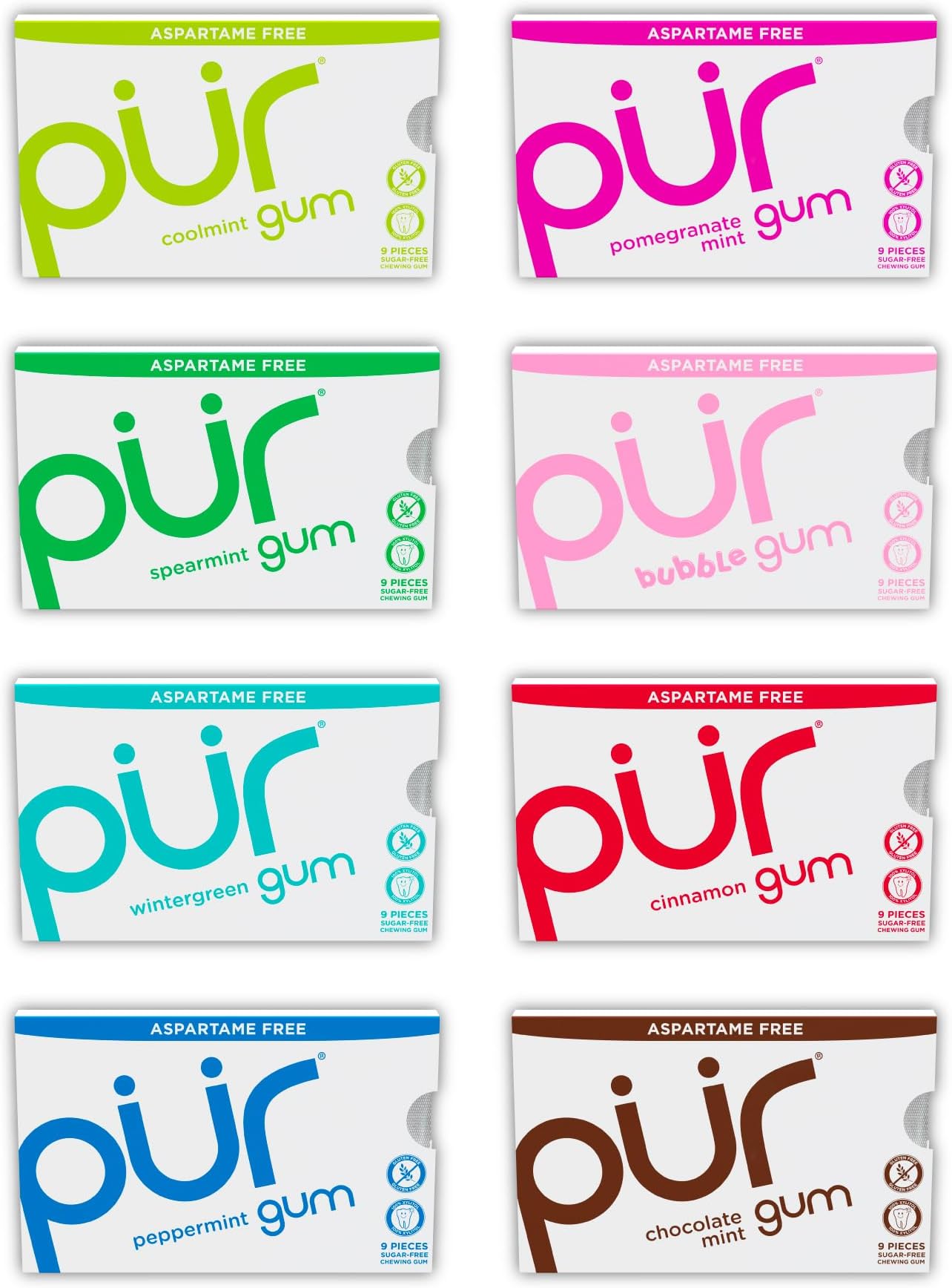 Amazon.com : PUR Gum | Aspartame Free Chewing Gum | 100% Xylitol ...