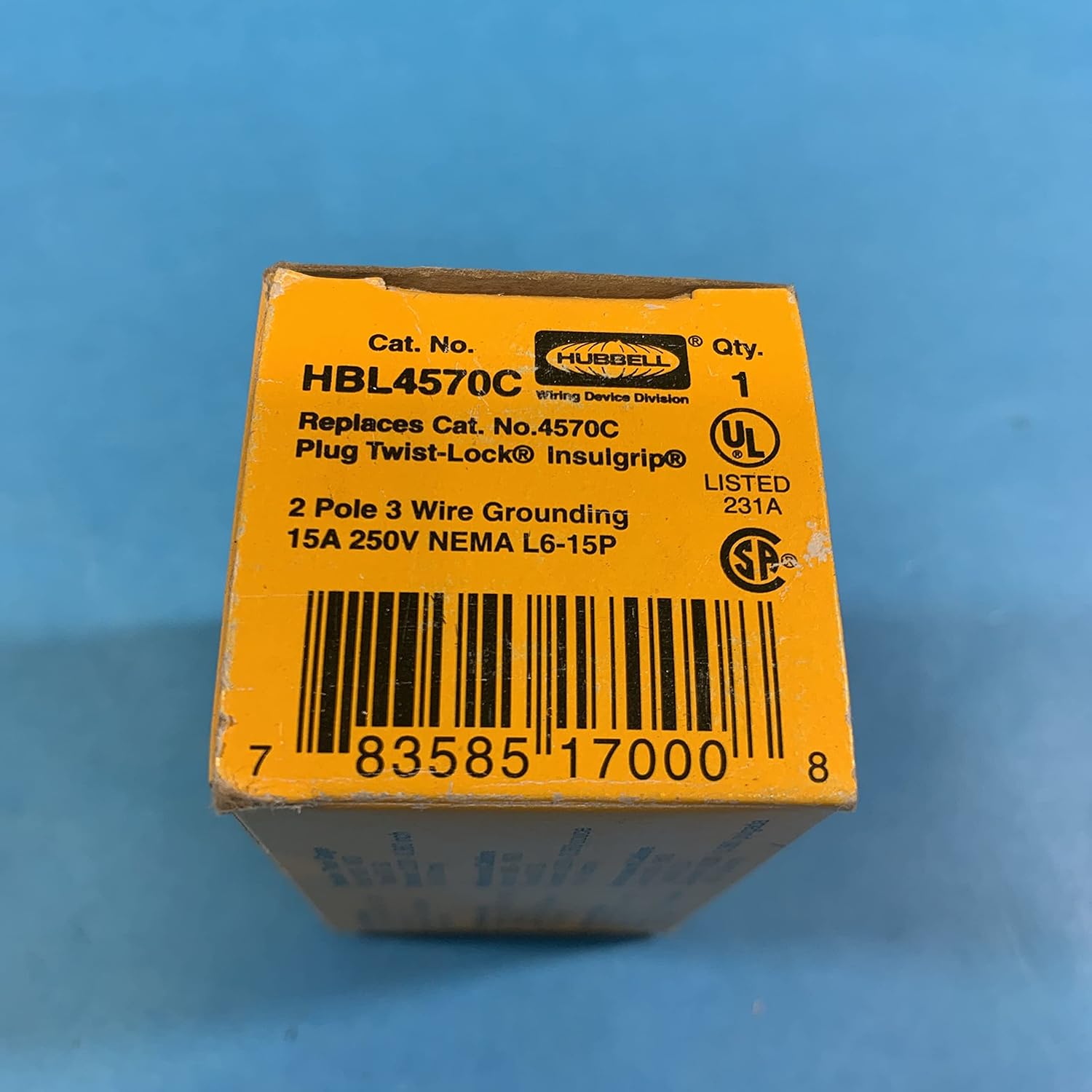 (1) HUBBELL HBL4570C AC Plug15A 250V NEMA L6-15 Male TWIST: Amazon.com ...