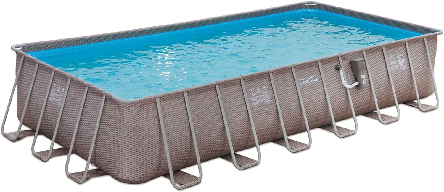 Amazon.com: Summer Waves Elite 24' x 12' x 52" Outdoor Rectangular ...
