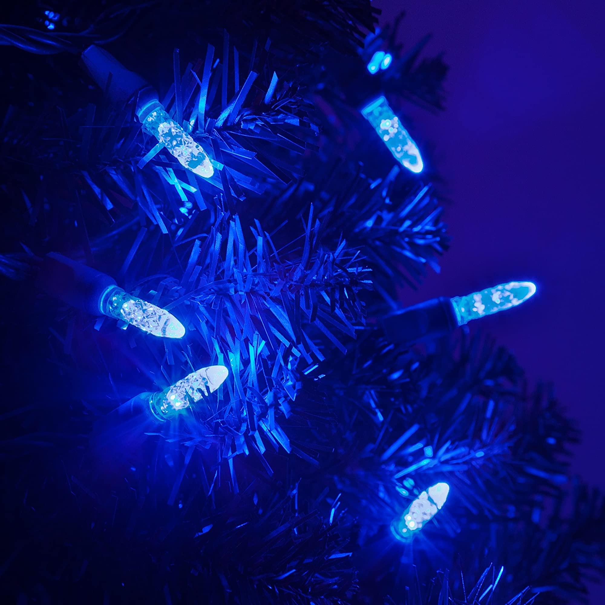Mini Luces Navideñas Azules Luces De Navidad Azul Conjunto De 100