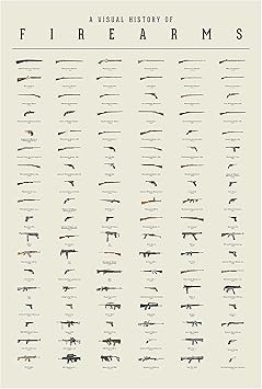 Amazon.com: Alex Fernbach Gun Poster - A Visual History of Firearms ...
