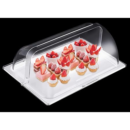 Amazon.com: Glitz Rectangle Acrylic Cake Stand with Dome Lucite Serving ...