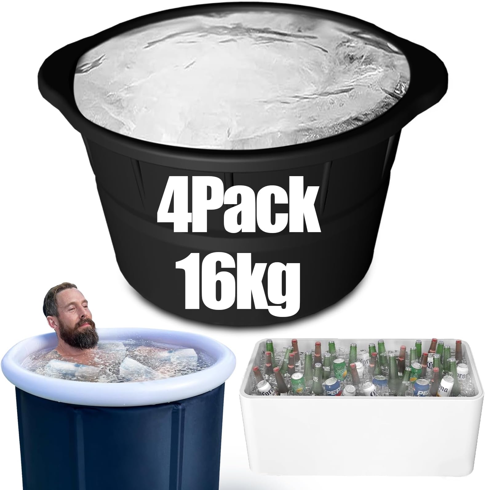 Extra Large Ice Cube Tray Mould - Form 4 KG Ice Bricks - Premium ...