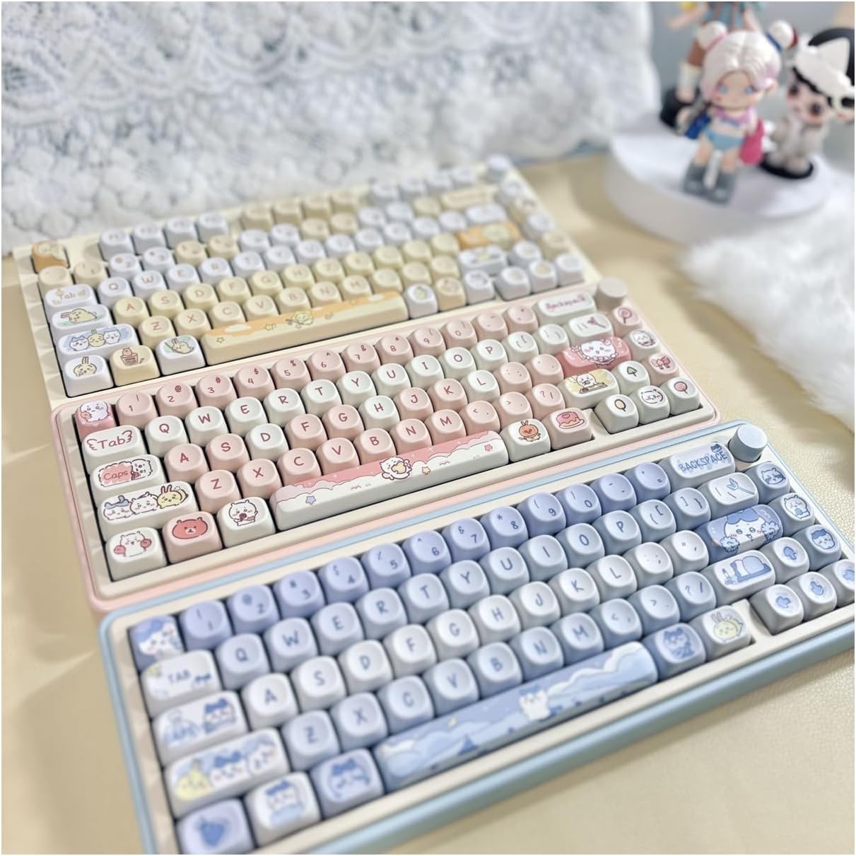 Amazon.co.jp: Chiikawa Key Cap Goods, PBT Dyed, Heat Sublimation ...