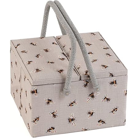 Hobby Gift Large Twin Lid Sewing Craft Hobby Storage Box, Applique Owl ...