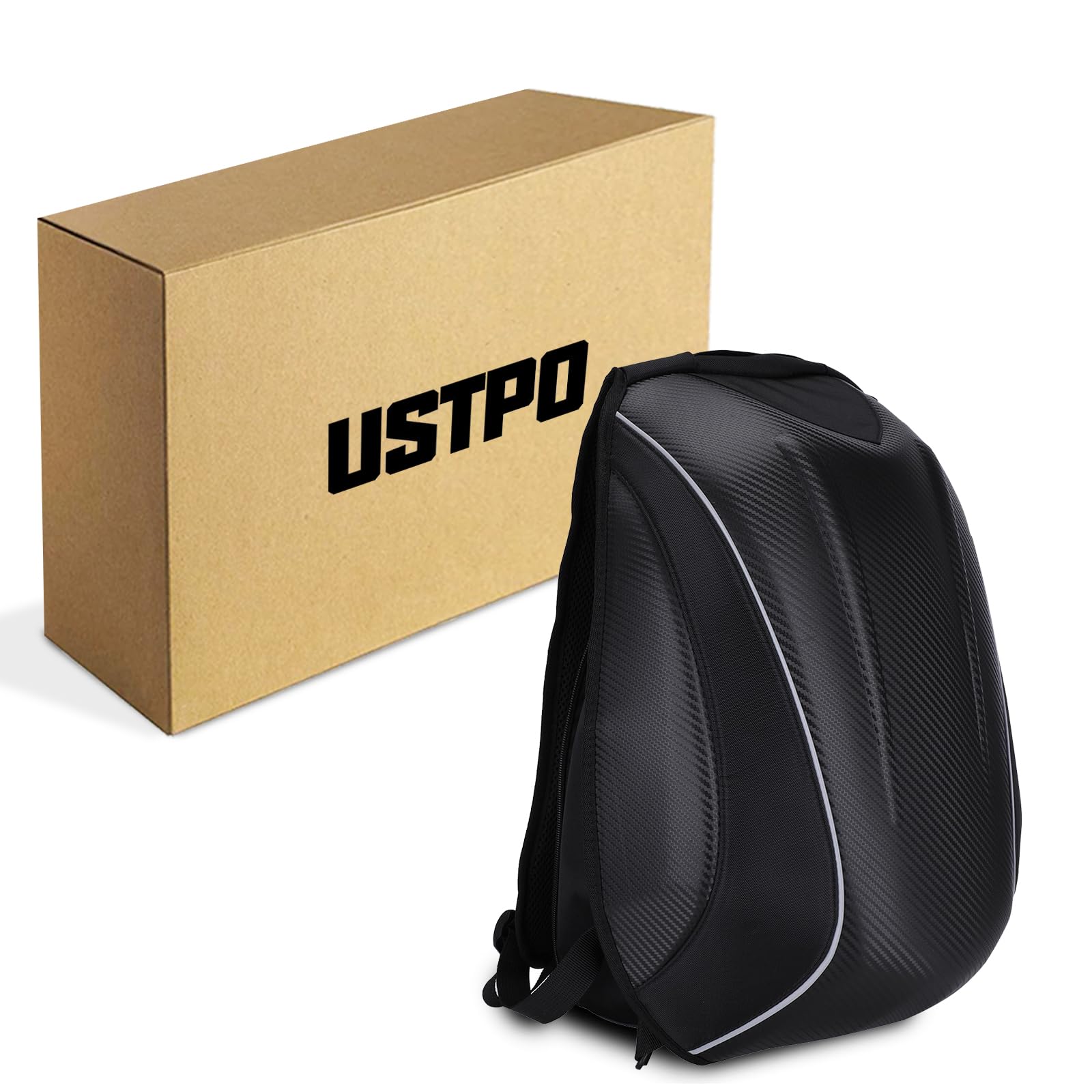 Snapklik.com : USPTO Motorcycle Hard Shell Backpack For Men, Waterproof ...