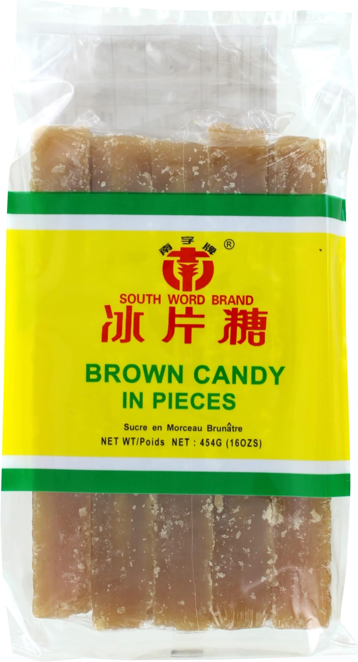 Amazon.com: 南字牌 传统冰片糖 Brown Slab Sugar Cane Sugar 16oz (1 pack ...