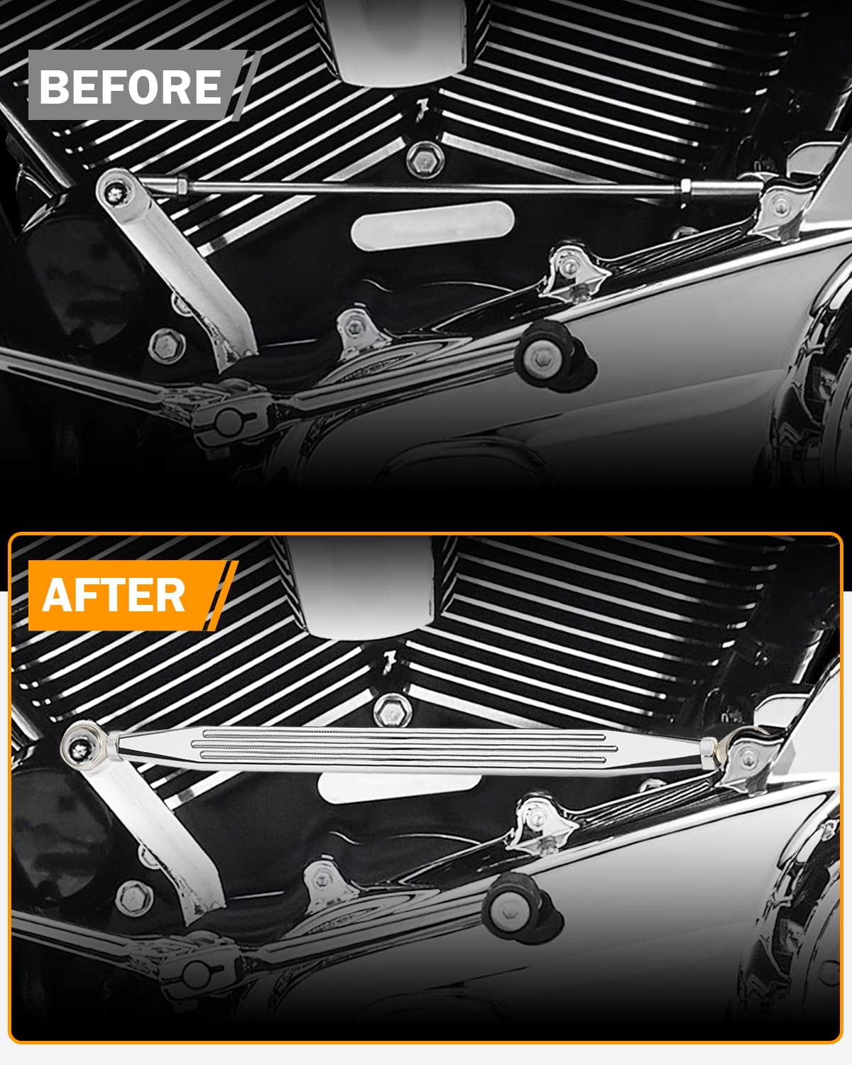 Snapklik.com : Chrome Shift Linkage Shifter Lever Compatible For Harley ...