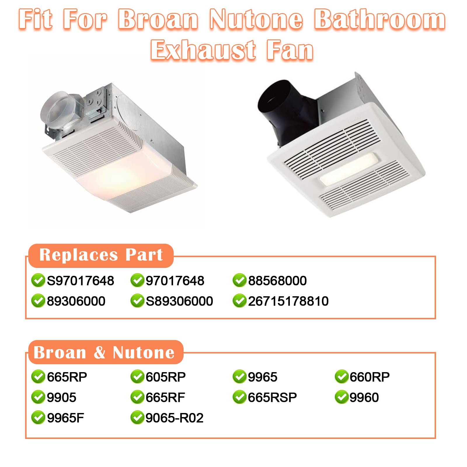 Bathroom Exhaust Fan 9965 Parts Broan Nutone Bathroom Exhaust Fan