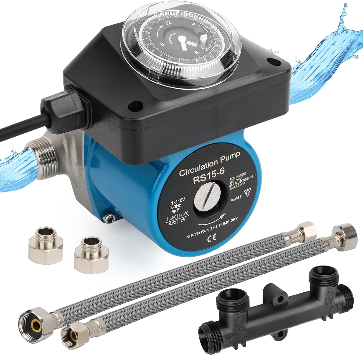 Hot Water Recirculation Pump System with Programmable Timer for Tank ...