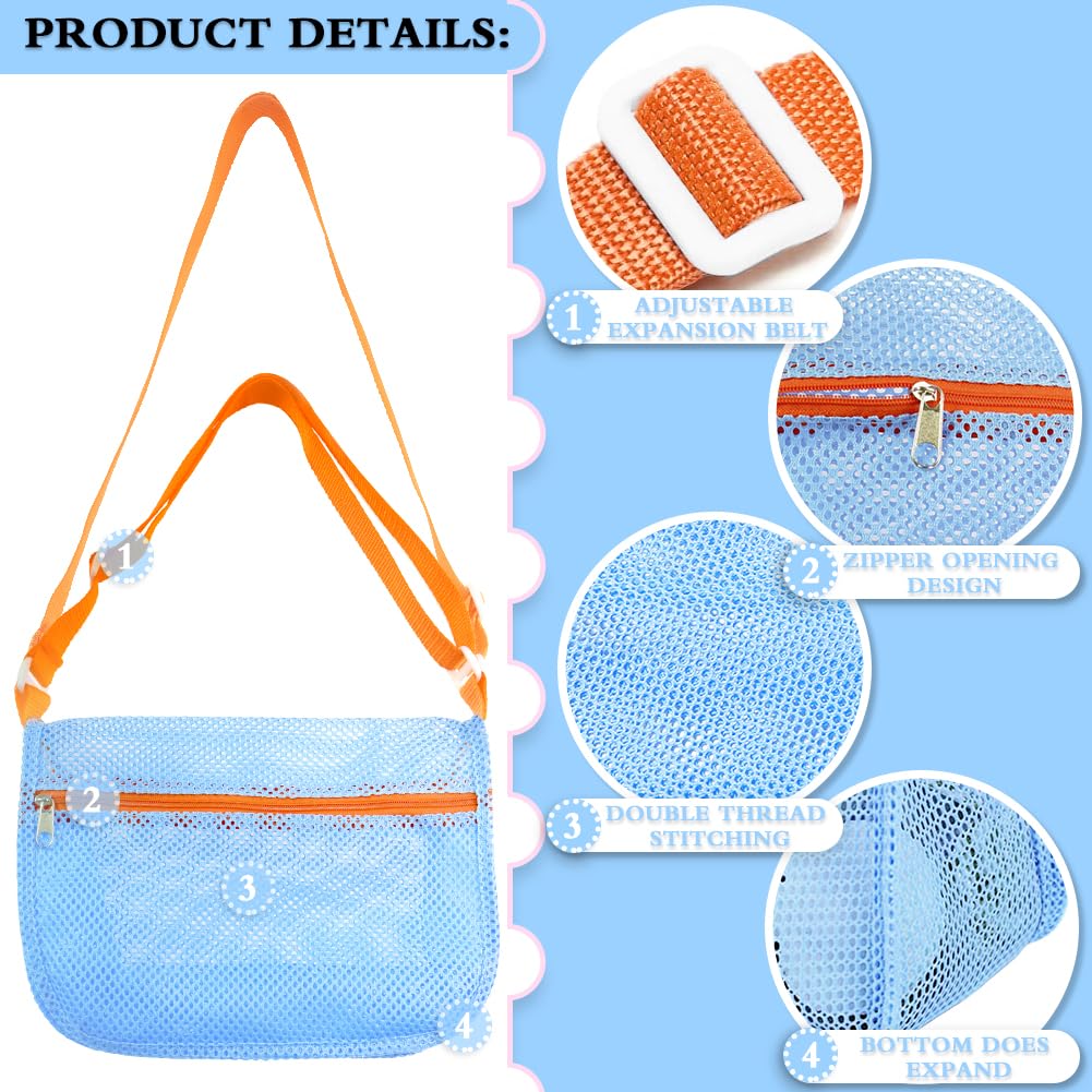 Snapklik.com : Beach Shell Bags - 3Pcs Seashell Collecting Bags For ...