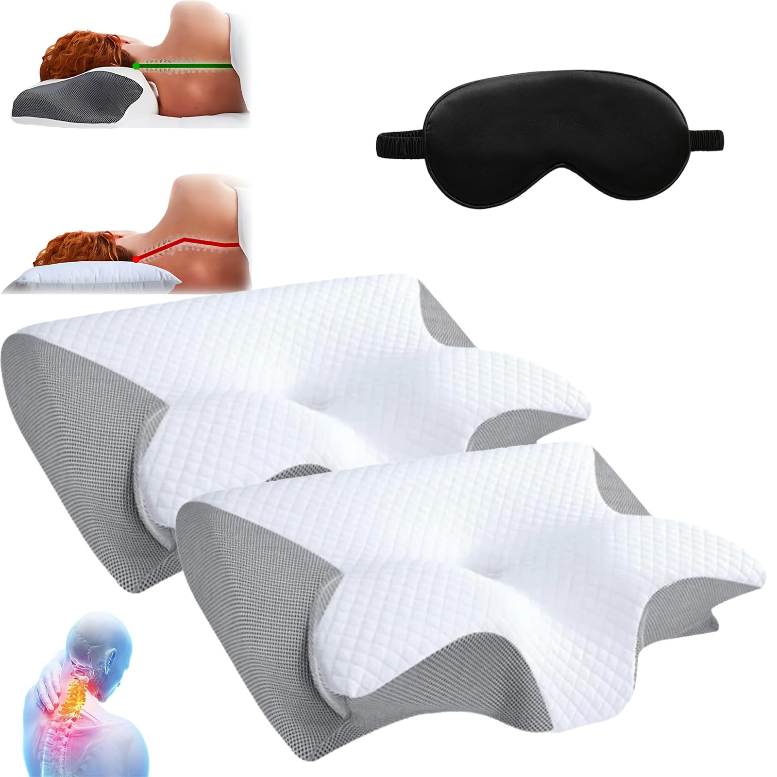 Amazon.com: Cobio Contour Relief Pillow2024, Cobio Pillow, Ergonomic ...