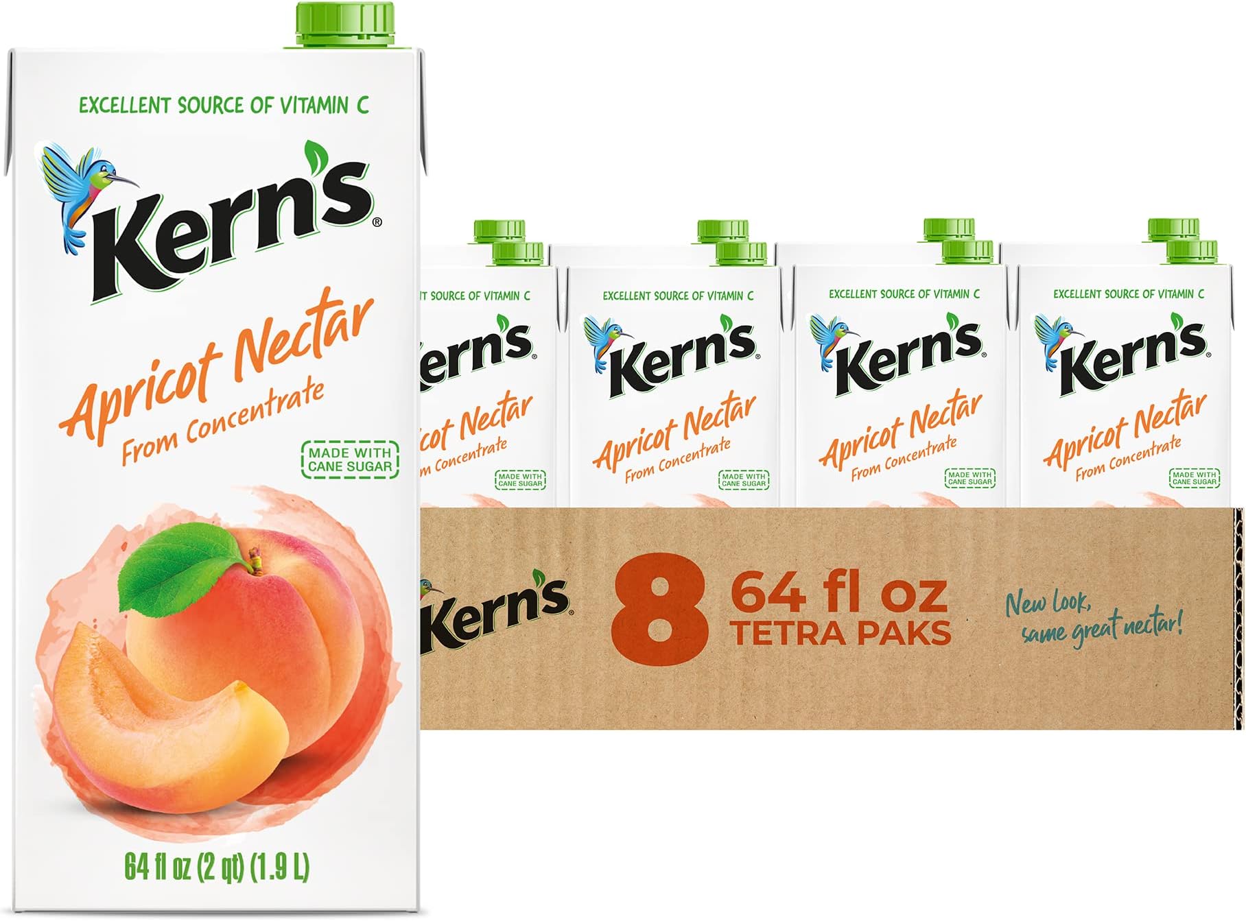 Amazon.com : Kern’s Apricot Nectar Juice - Made with Fresh Fruit Puree & Apricot Juice ...
