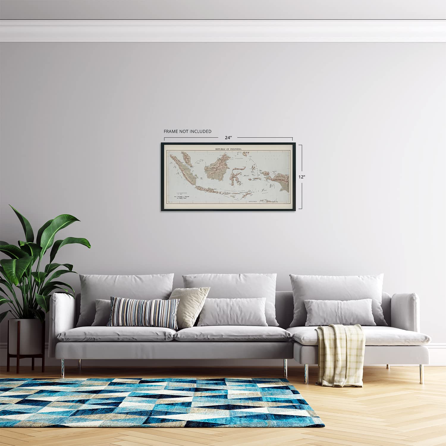 Snapklik.com : Vintage 1957 Map Of Indonesia Poster - 12x24 Inch ...