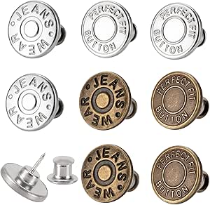 Amazon.com: 8 Sets of 17 mm Pants Button Jean Buttons Pins for Loose ...