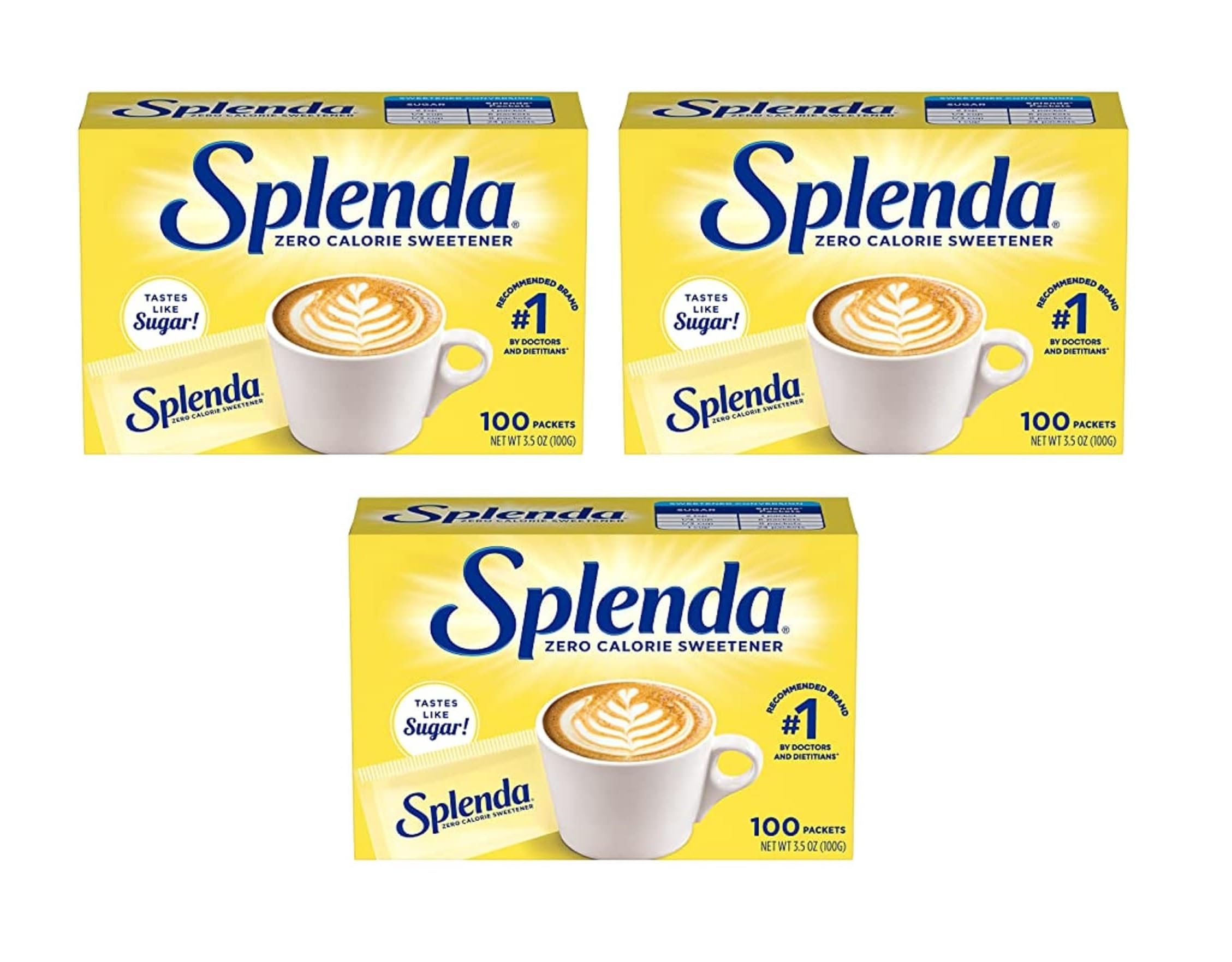 Splenda No Calorie Sweetener 100 Scheat Sweetener Each Box 100gm (Pack ...