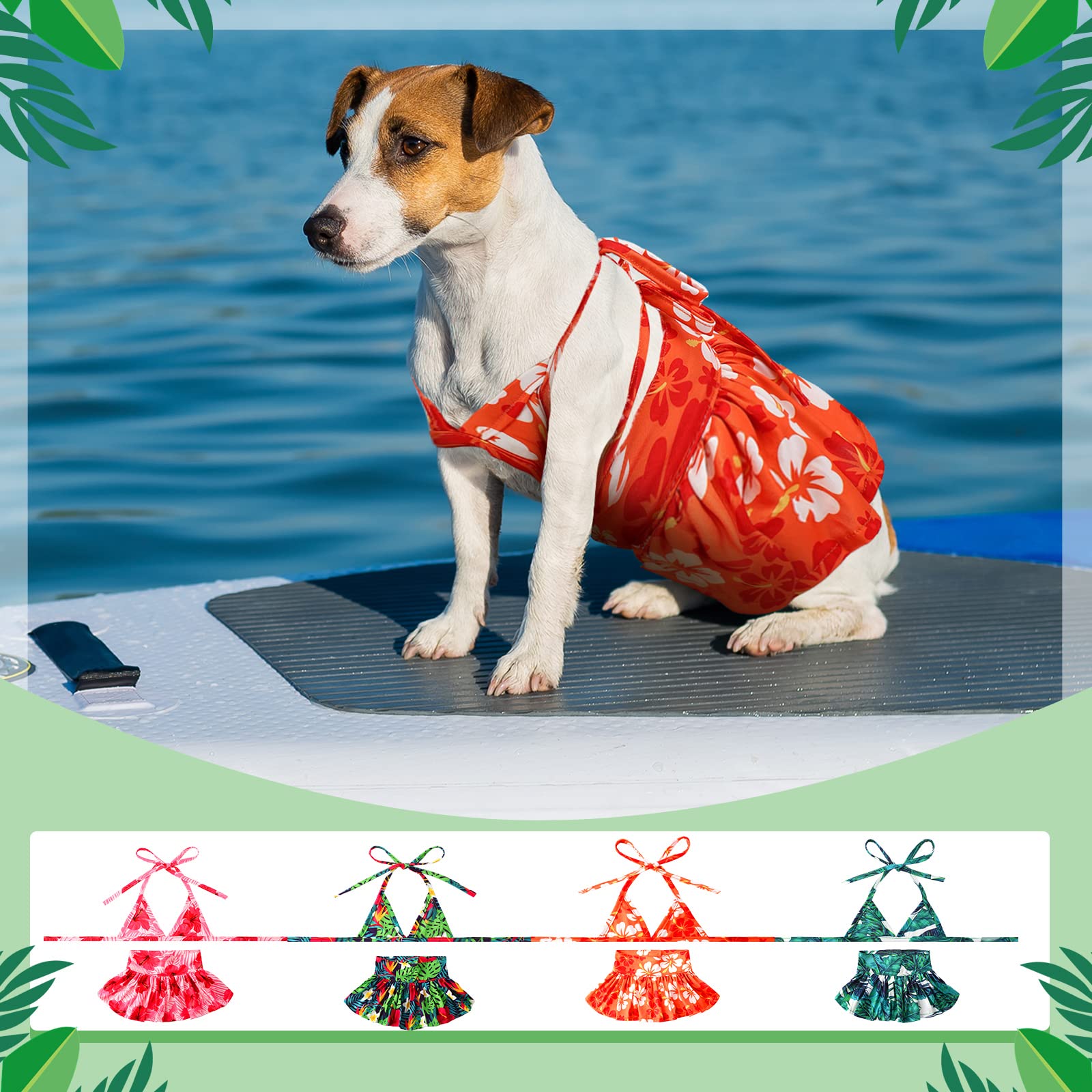 Snapklik.com : 4 Pack Summer Themed Dog Bikini For Small Dogs Bathing ...