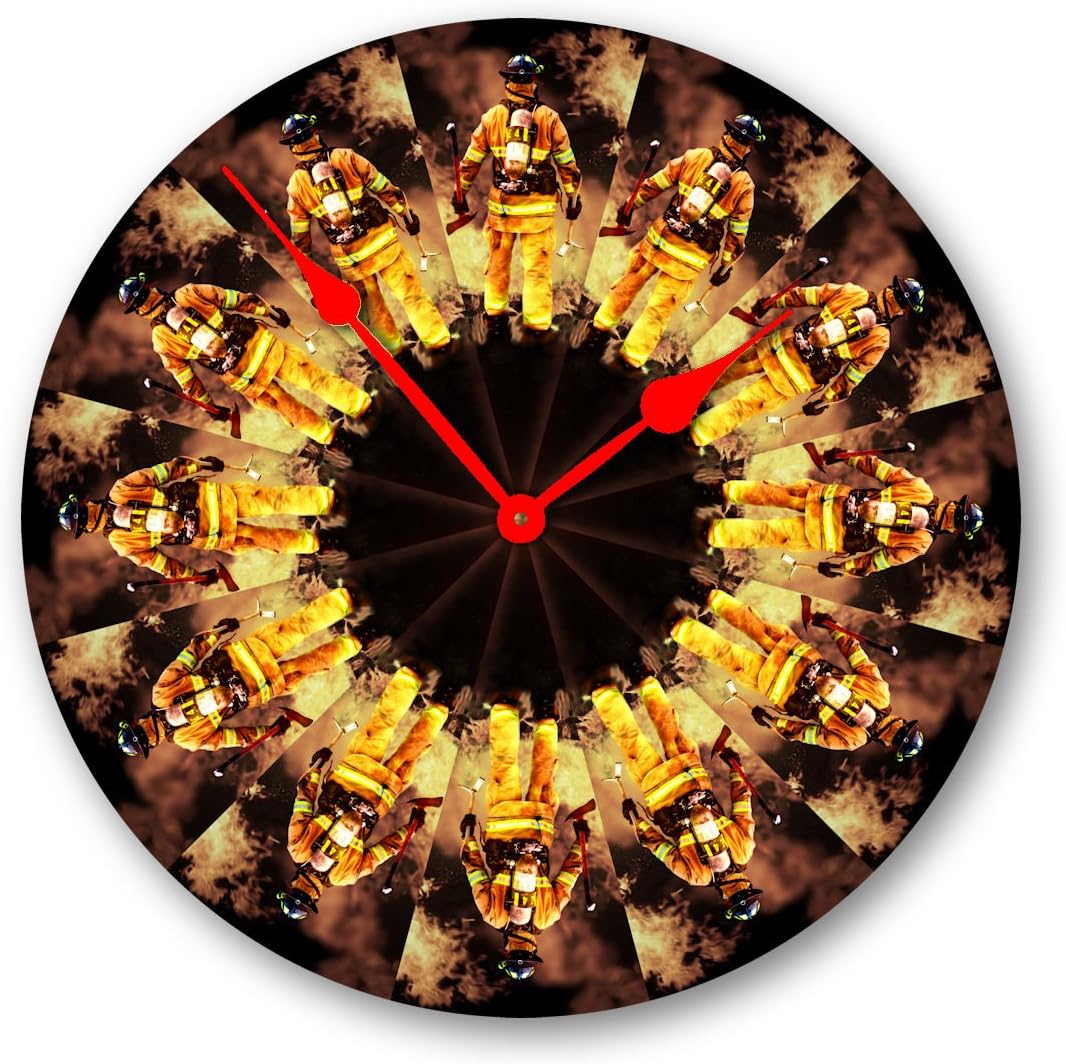 Fireman Clock Gift Idea for Fire Fighter : Amazon.ca: Home