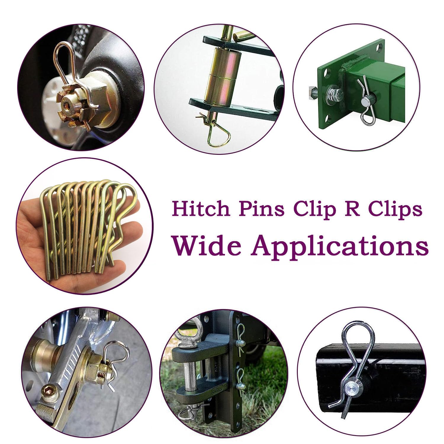 Snapklik.com : 10Pcs Heavy Duty Hitch Pins Clip R Clips Cotter Pins ...