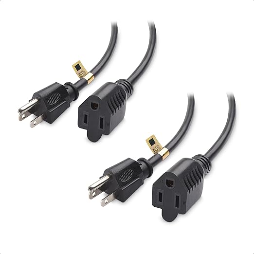 Amazon.com: Cable Matters 2-Pack 16 AWG Heavy Duty Power Extension Cord ...