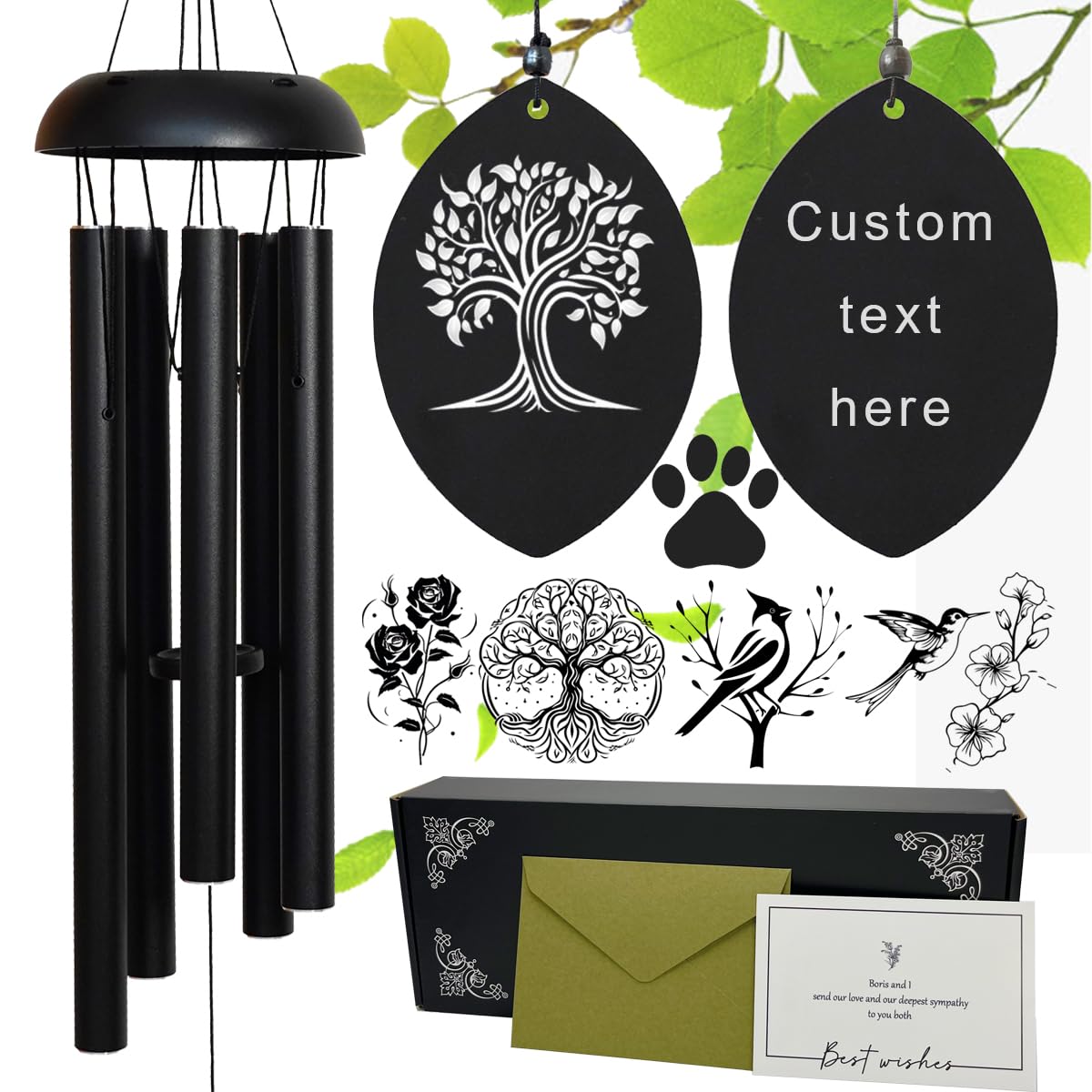 Amazon.com : Outdoor Wind Chimes, Deep Soothing Melody Wind Chime ...