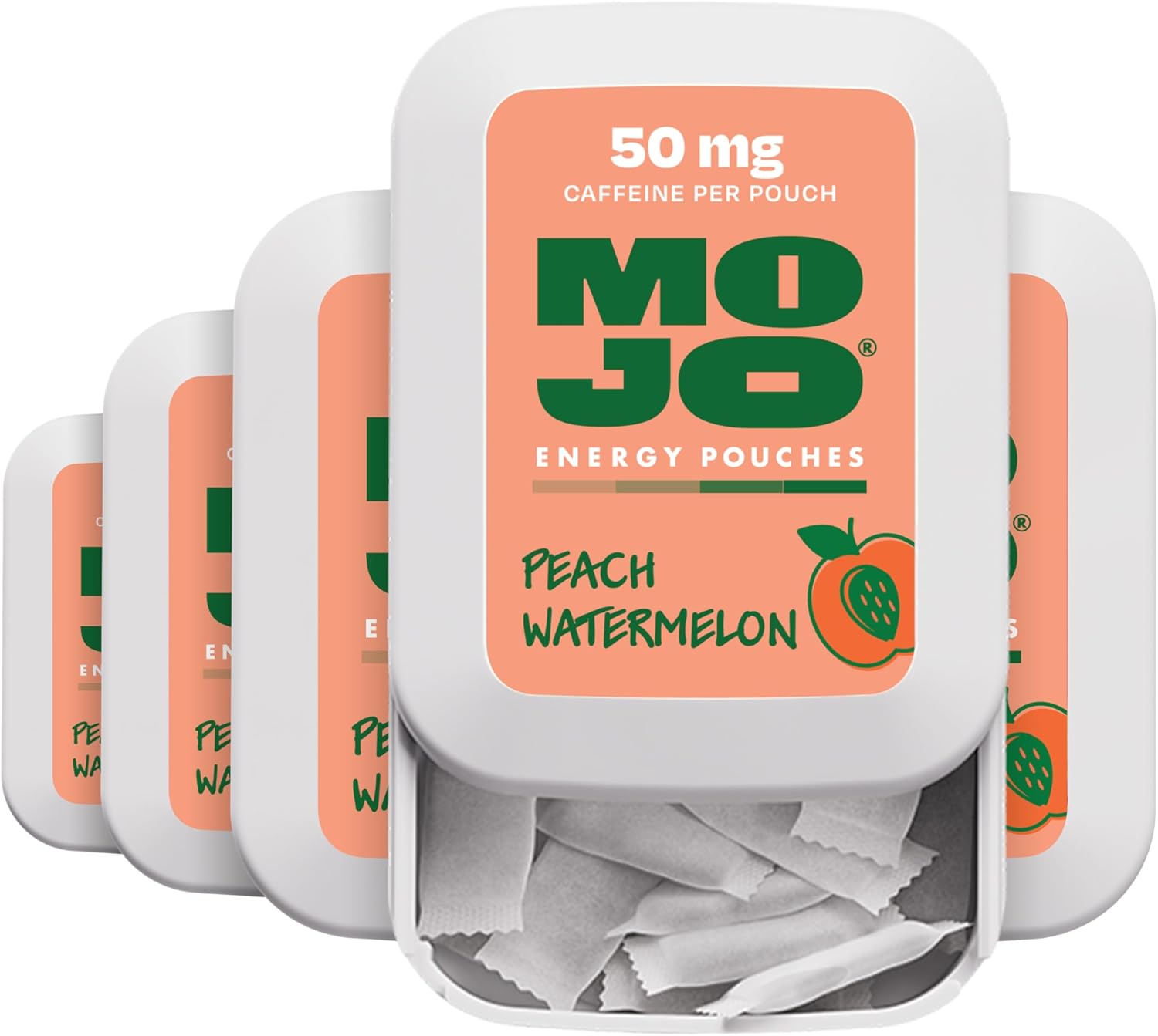 Amazon.com: MOJO Energy Pouches Peach Watermelon Flavor, 50 mg per ...