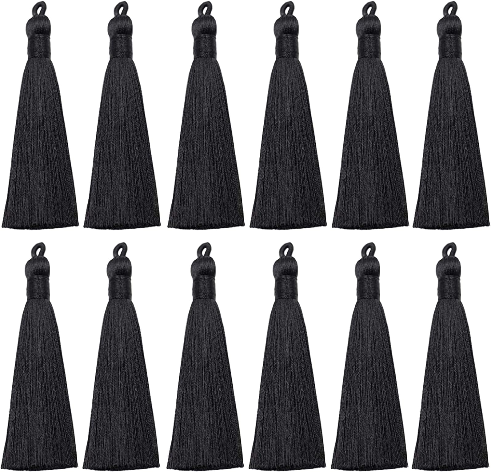Amazon.com: Tupalizy 10PCS Handmade Soft Silky Tassels with Hanging ...