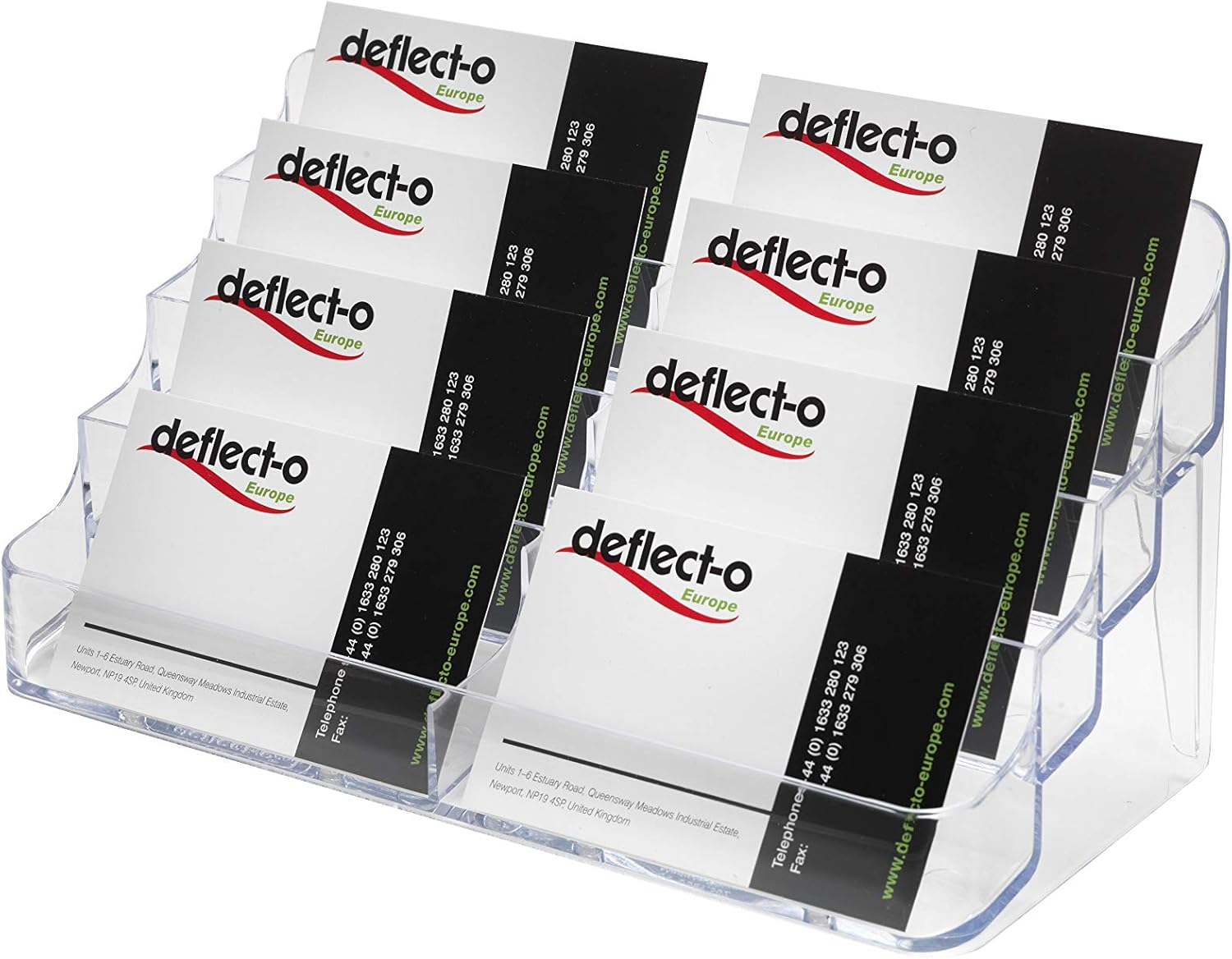Amazon.com : deflecto 70801 Eight-Pocket Business Card Holder, Capacity ...