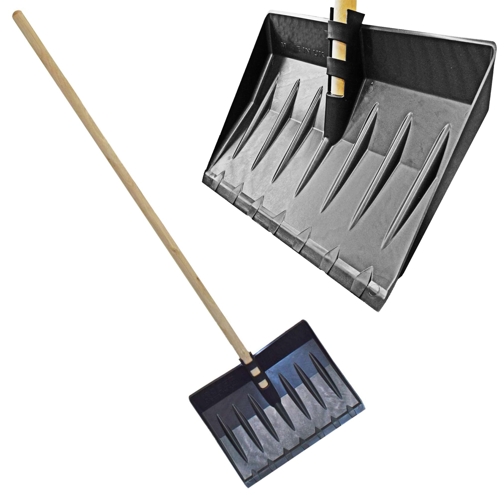 Strong Snow Shovel Spade With Long Wooden Handle For Clearing Garden ...